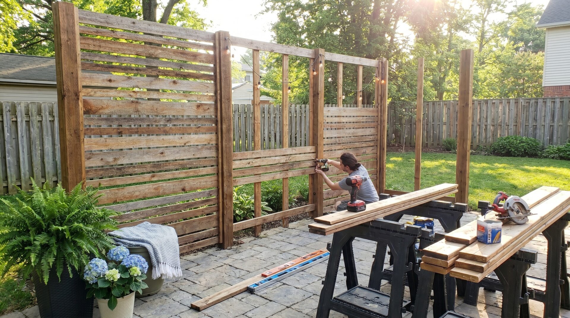 How to Build a DIY Outdoor Privacy Screen (Step-by-Step + Cheap Ideas)